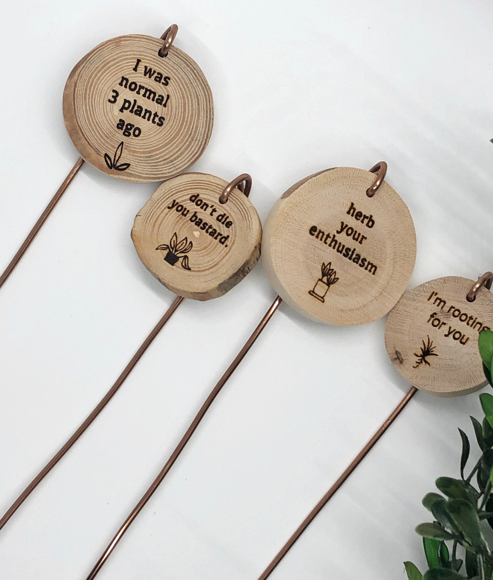 Plant Pun Markers Funny Plant Pun Plant Puns Plant | Etsy