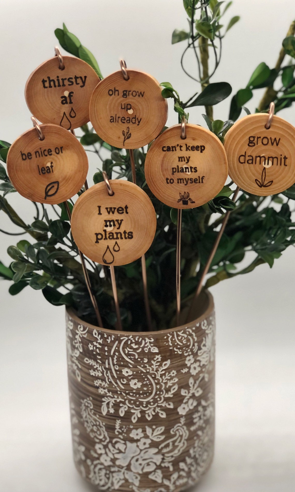 Plant Pun Garden Markers Plant Puns Wooden Yard Art - Etsy