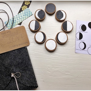 Moon Phases Wooden | Homeschool Wooden | Moon Learning Tools | Small ...