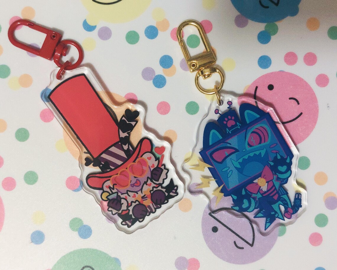 Hazbin Hotel Cat Vox & Hat Val - Etsy