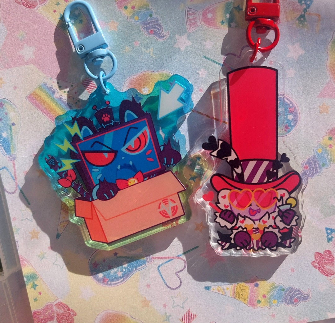 Hazbin Hotel Cat Vox & Hat Val - Etsy