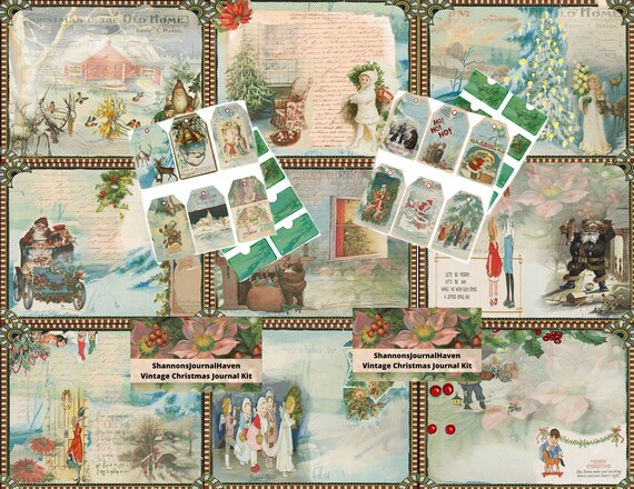 Vintage Christmas Journal Kit / Digital Download / Printables - Etsy