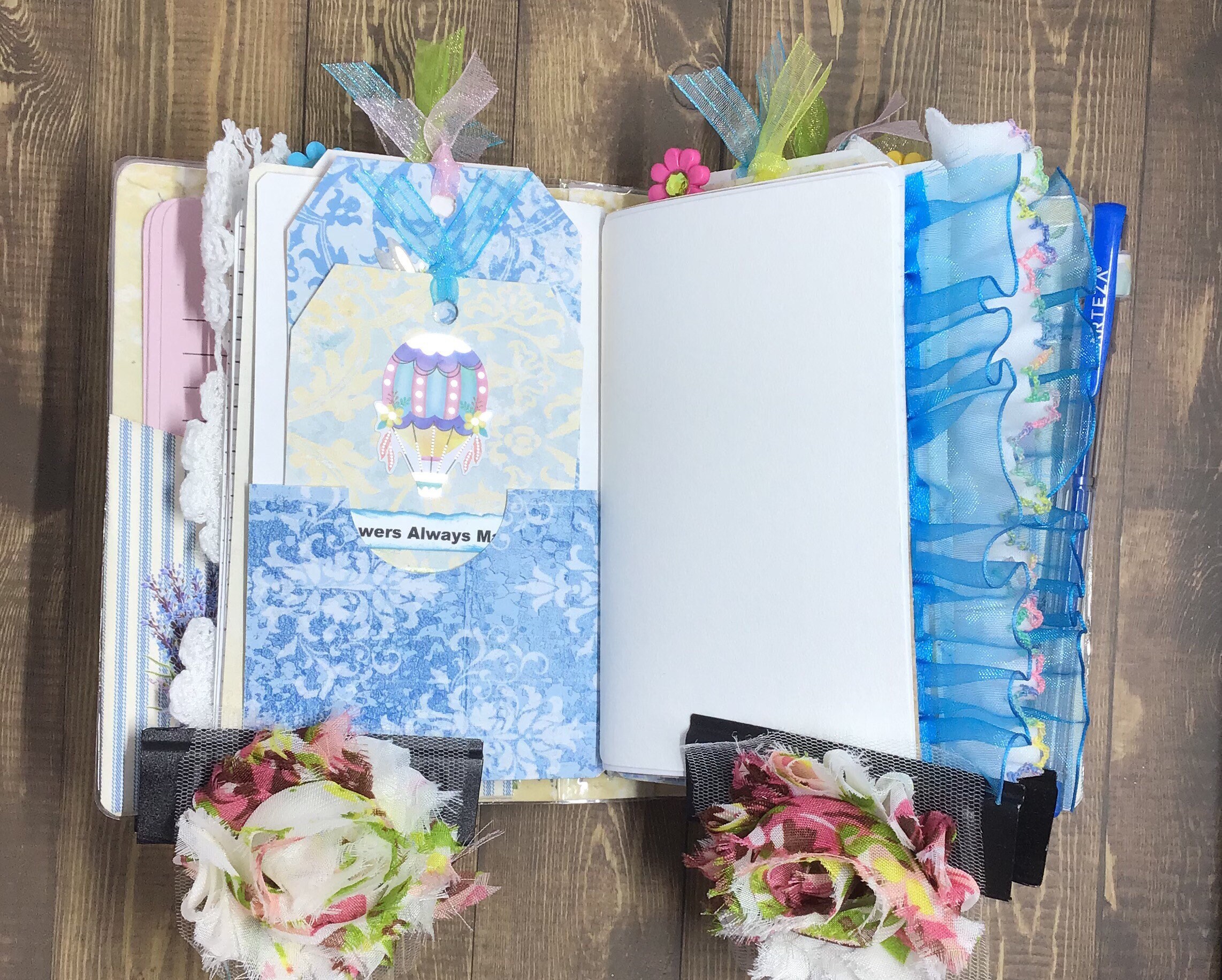 Handmade Laminated Mini Flower Shop Journal / Travelers | Etsy