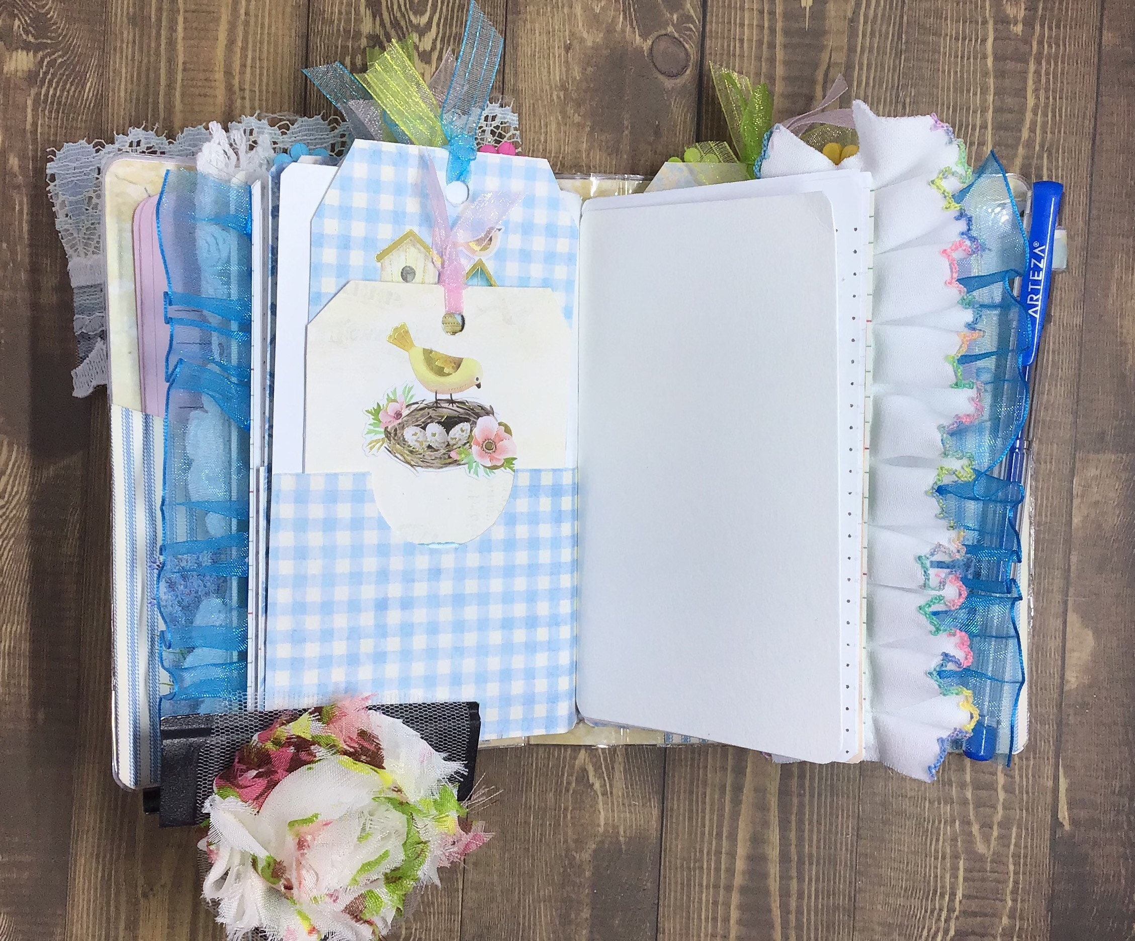 Handmade Laminated Mini Flower Shop Journal / Travelers | Etsy