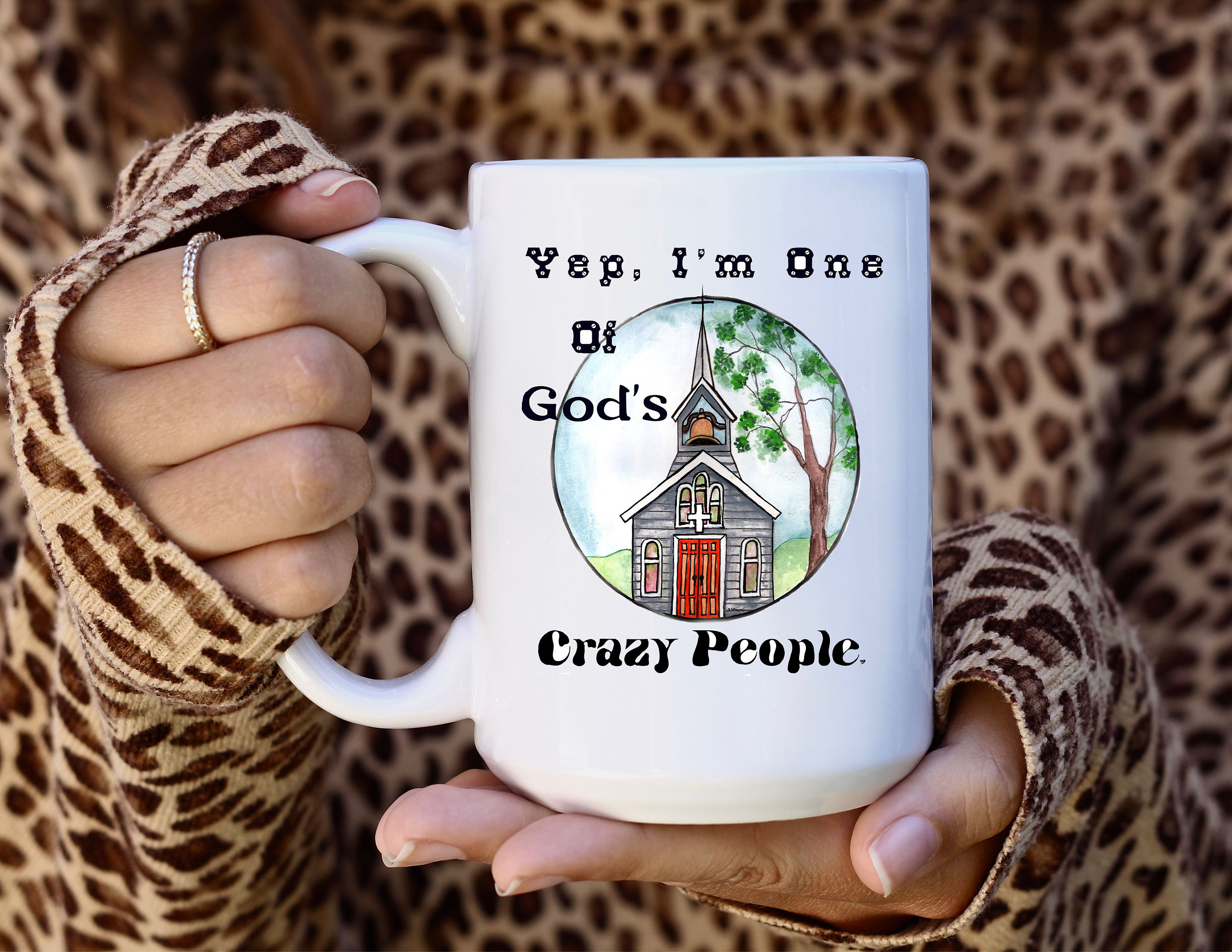 Yep, I’m One of God’s Crazy People Coffee Mug / Original Art ...
