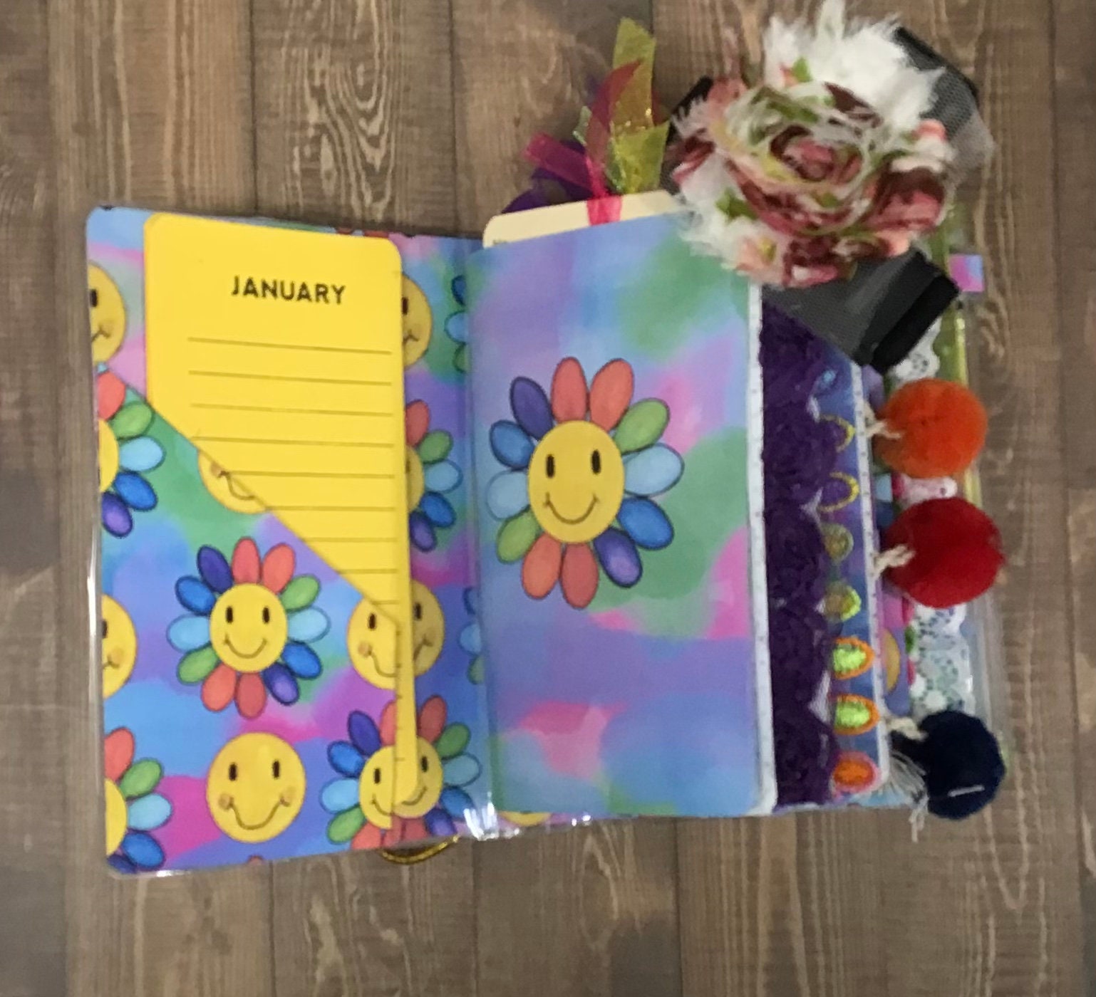 Handmade Laminated smile Mini Journal / Travelers Notebook / - Etsy