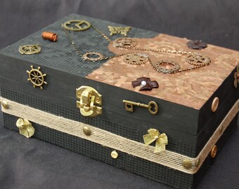 Wooden Steampunk Box | Etsy