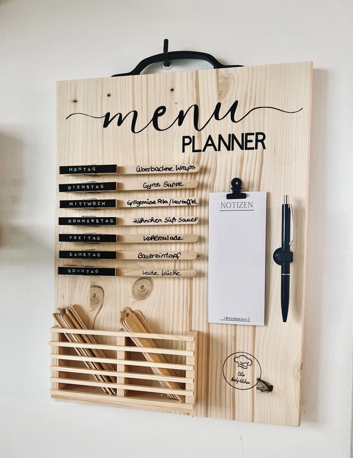 Menu Planner,Menüplan, Speiseplan, Wochenplan, Wanddeko,Essensplan ...