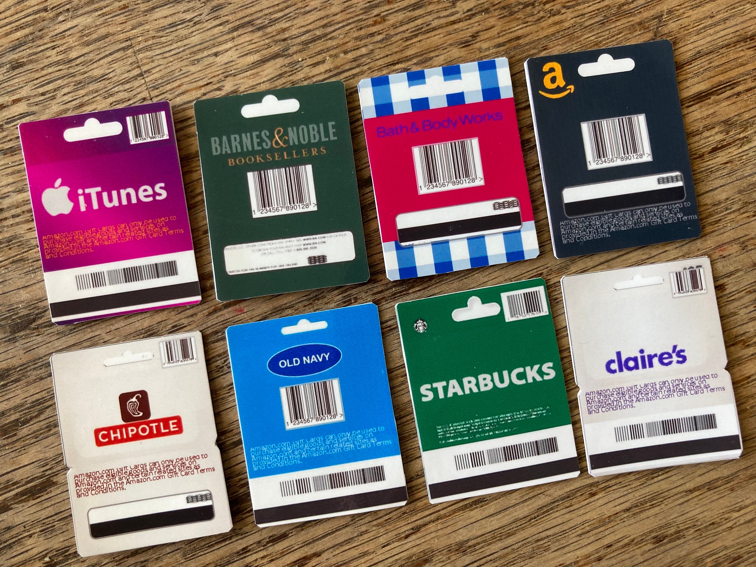 PRINTABLE Collection of 8 Different Gift Cards for 1:3 Scale - Etsy