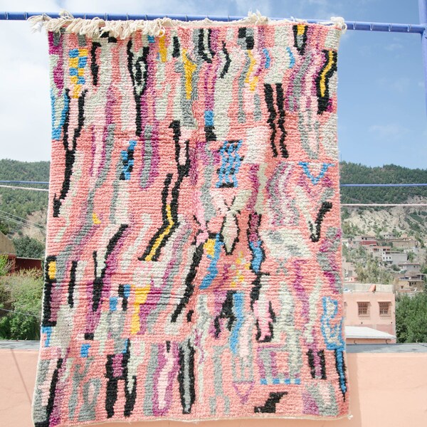 Pink Moroccan Rug - Etsy