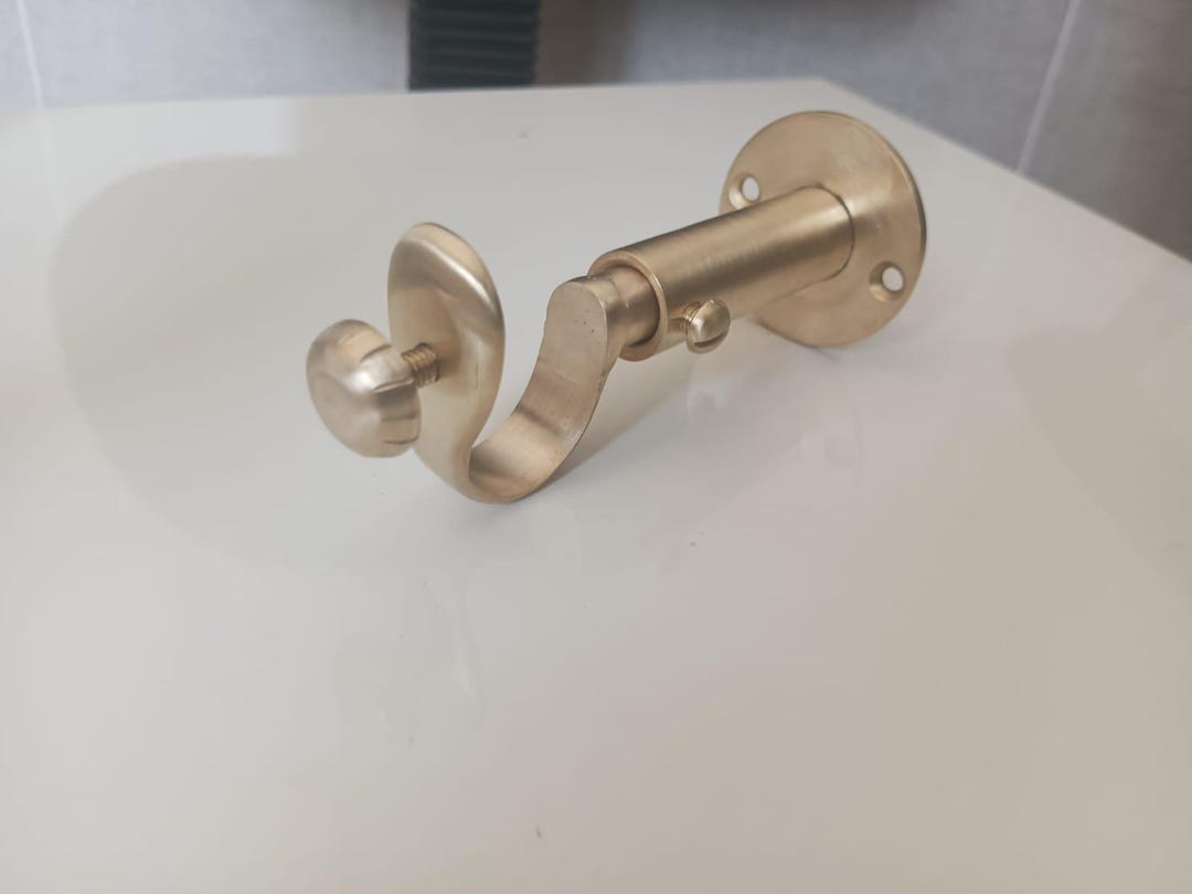 Middle Support Bracket for Rods, Adjustable Solid Brass - Etsy