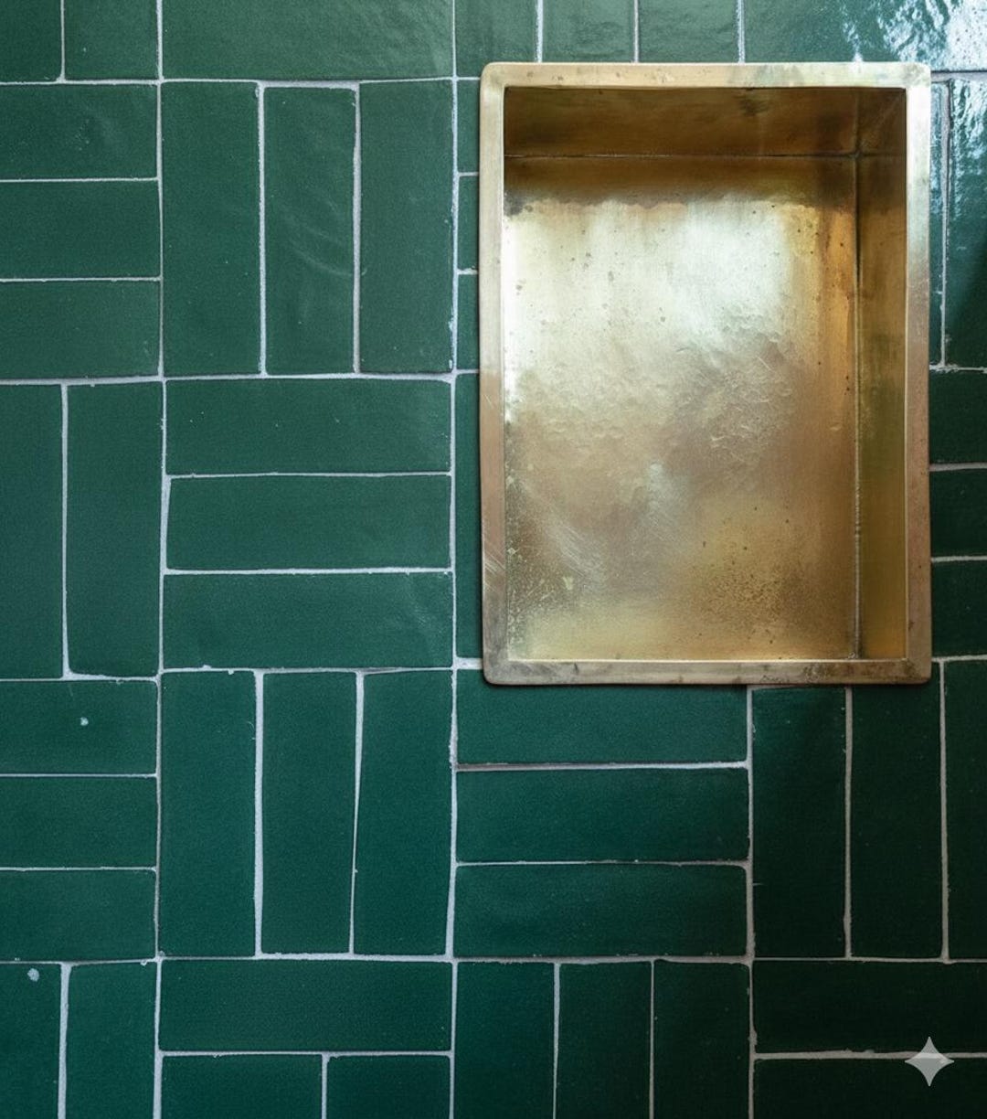 Unlacquered Brass Shower Niche, Brass Cubbing for Shelving - Etsy