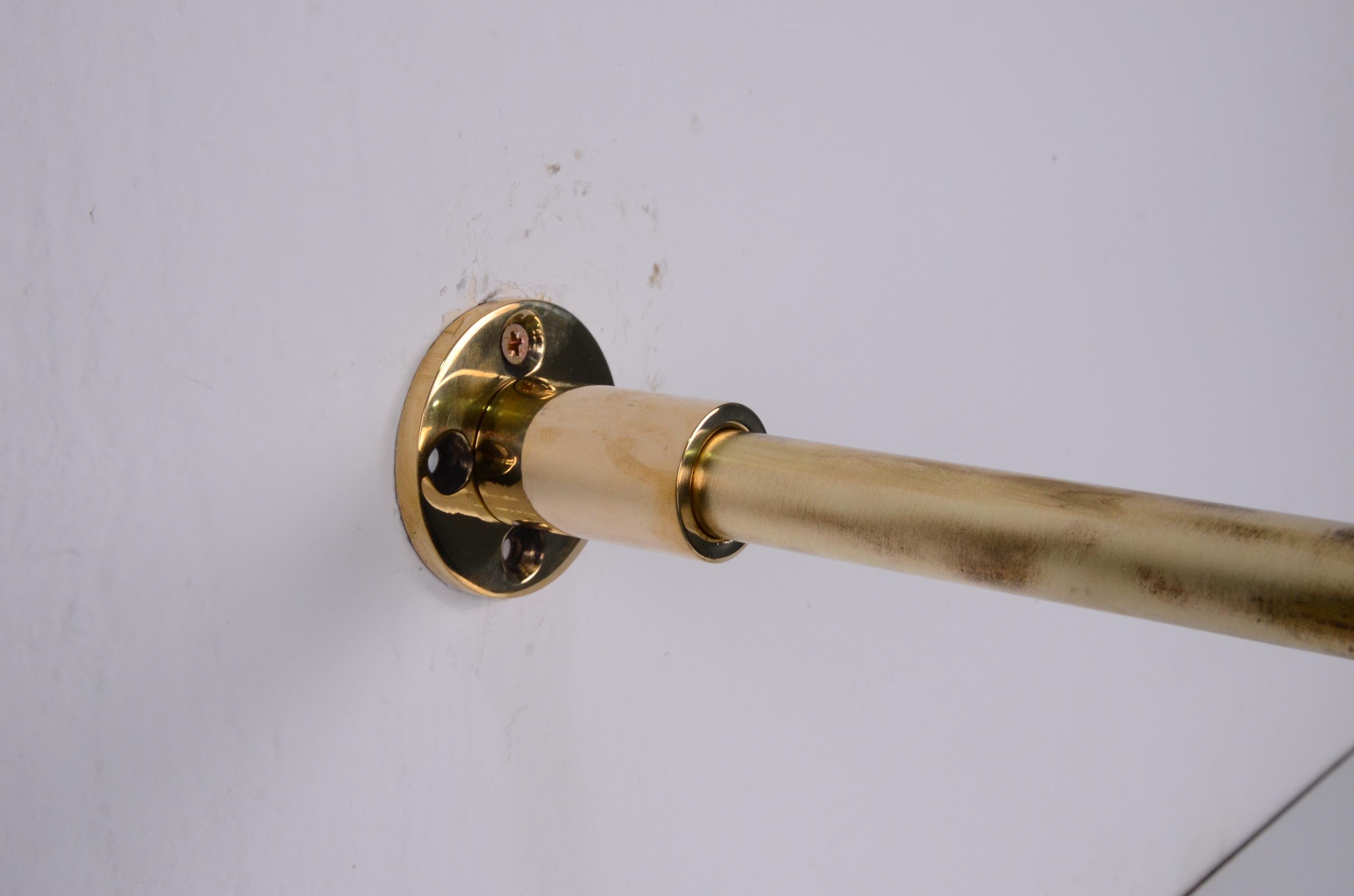 Unlacquered Brass Clothing Rod, Solid Brass Sturdy 20mm Rod - Etsy