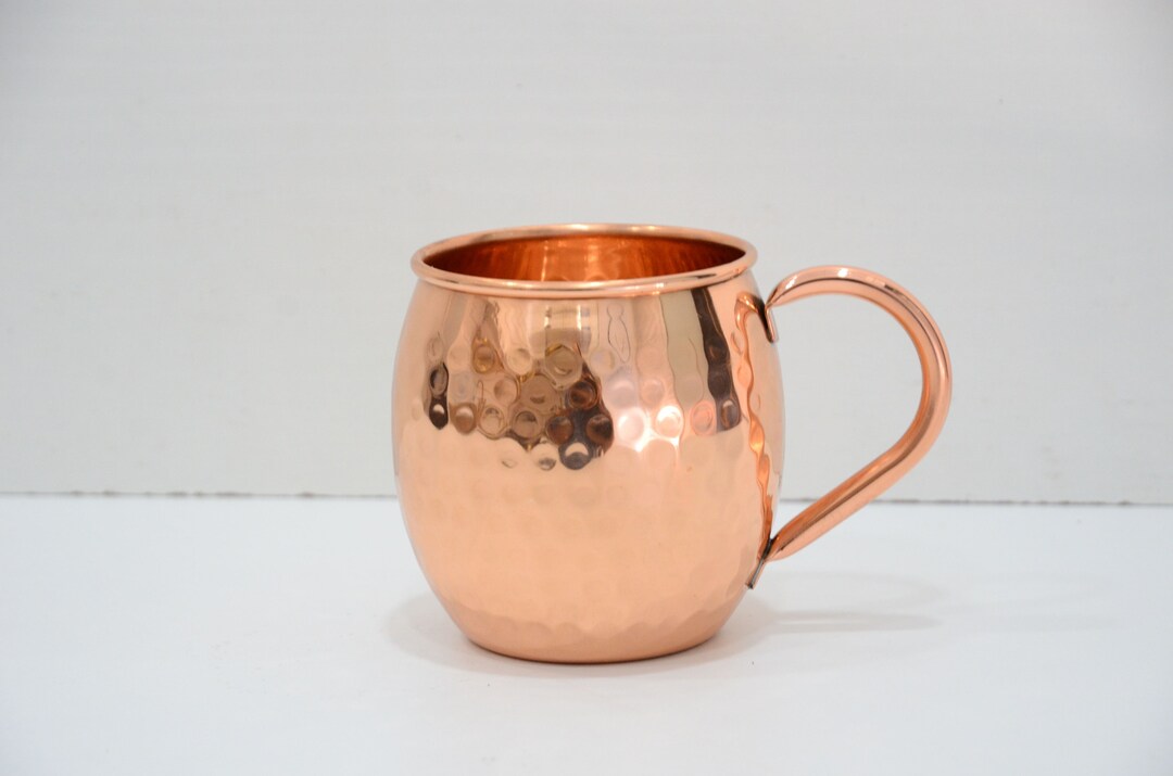 Natural Copper Hand-hammered Cocktail Mug - Etsy