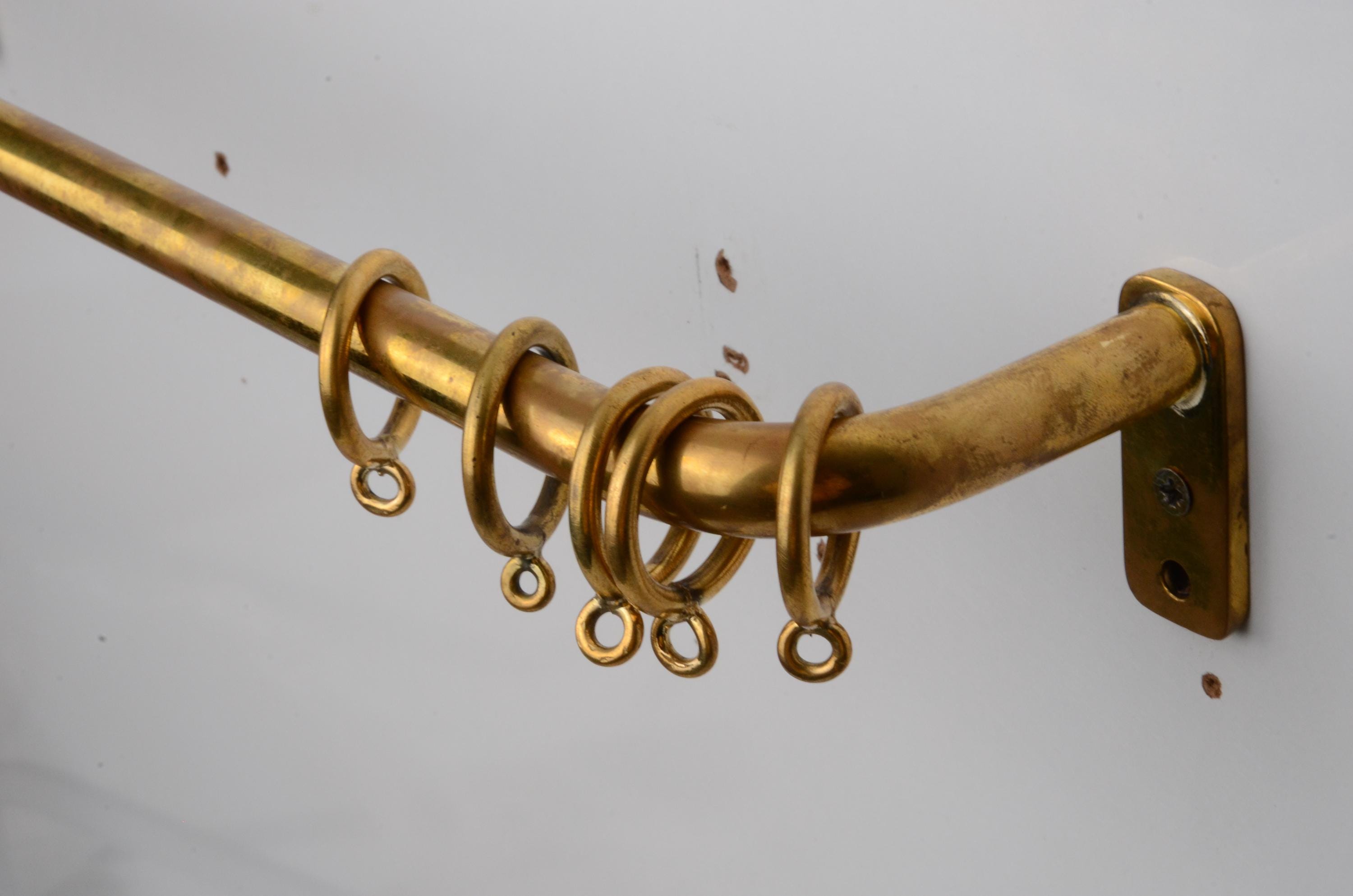 Brass French Return Curtain Rodnull