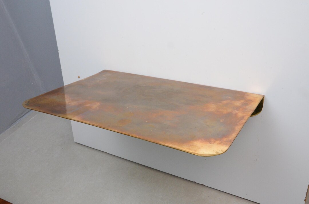 Unlacquered Brass Floating Shelf for Walls and Bathrooms, DDP Shipping ...