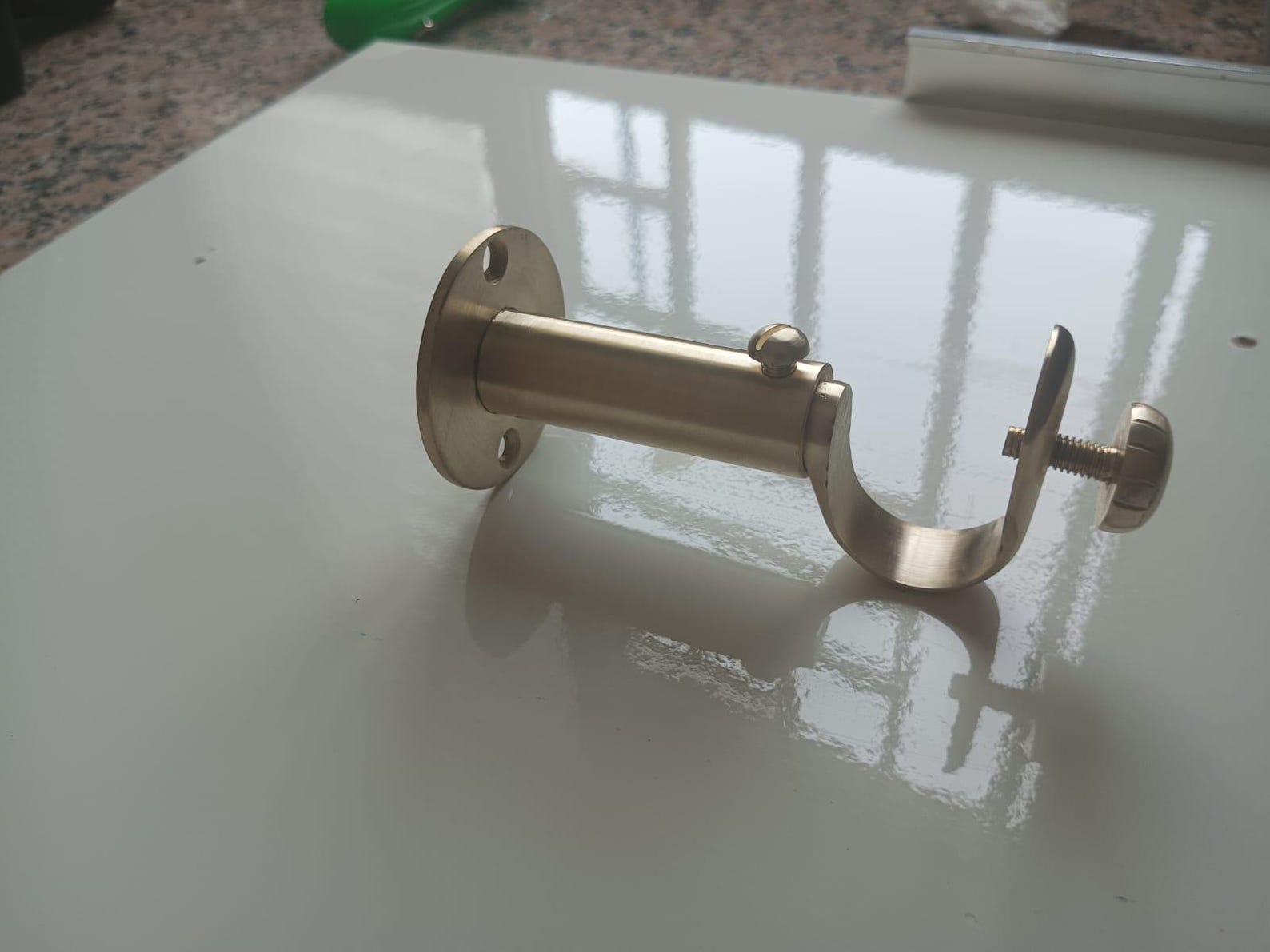 Middle Support Bracket for Rods, Adjustable Solid Brass - Etsy