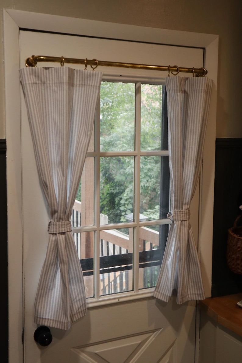 Brass French Return Curtain Rod With Solid Brass Rings - Etsy