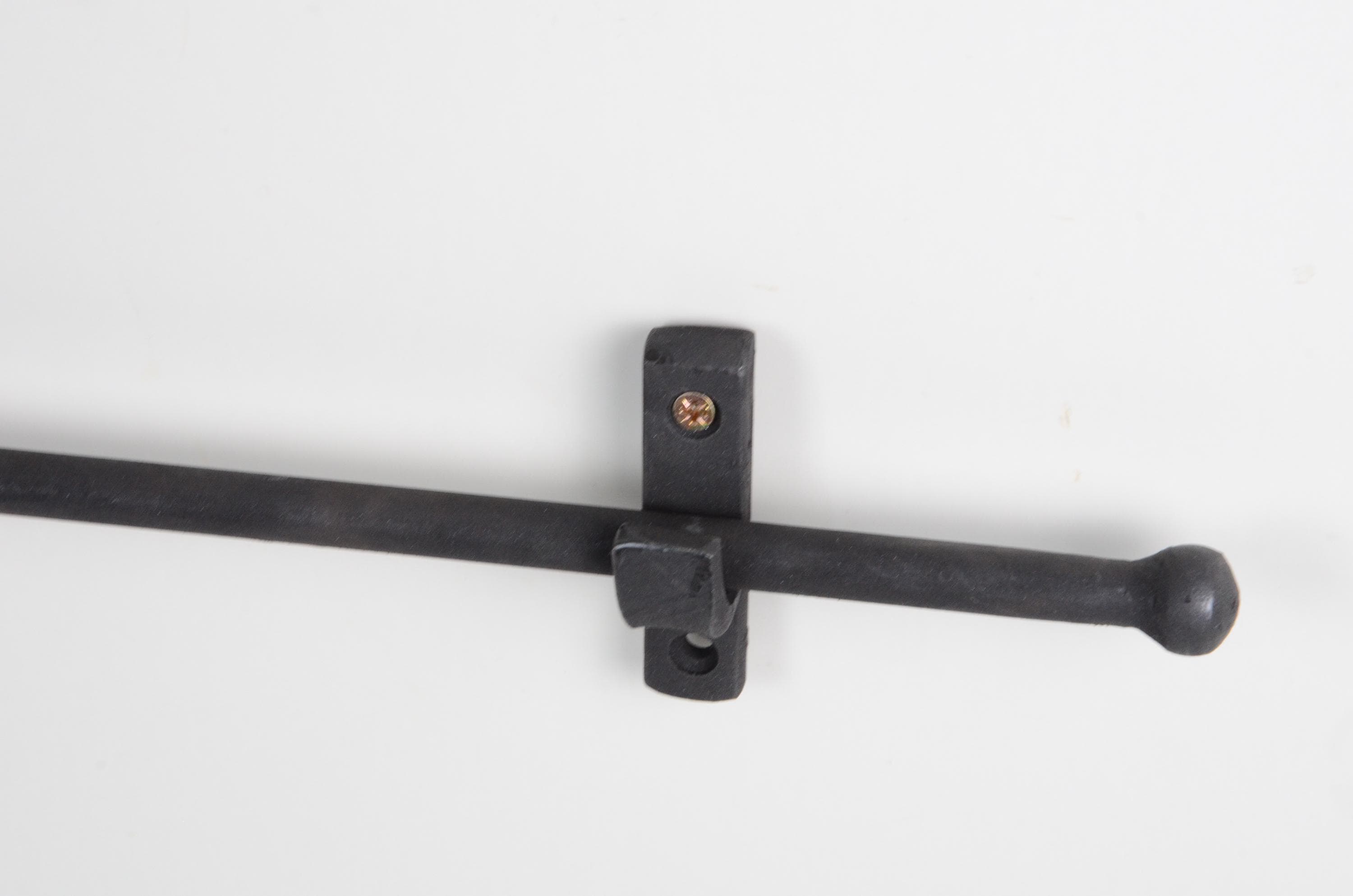 Wrought Iron Curtain Rod, Long Width Curtain Holder, Black Wrought Iron ...