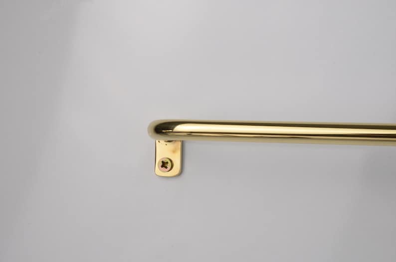 Thin Brass Cafe Curtain Rod, French Return Drapery Pole - Etsy