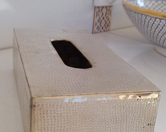 Brass Hammered Tissue Box - Etsy