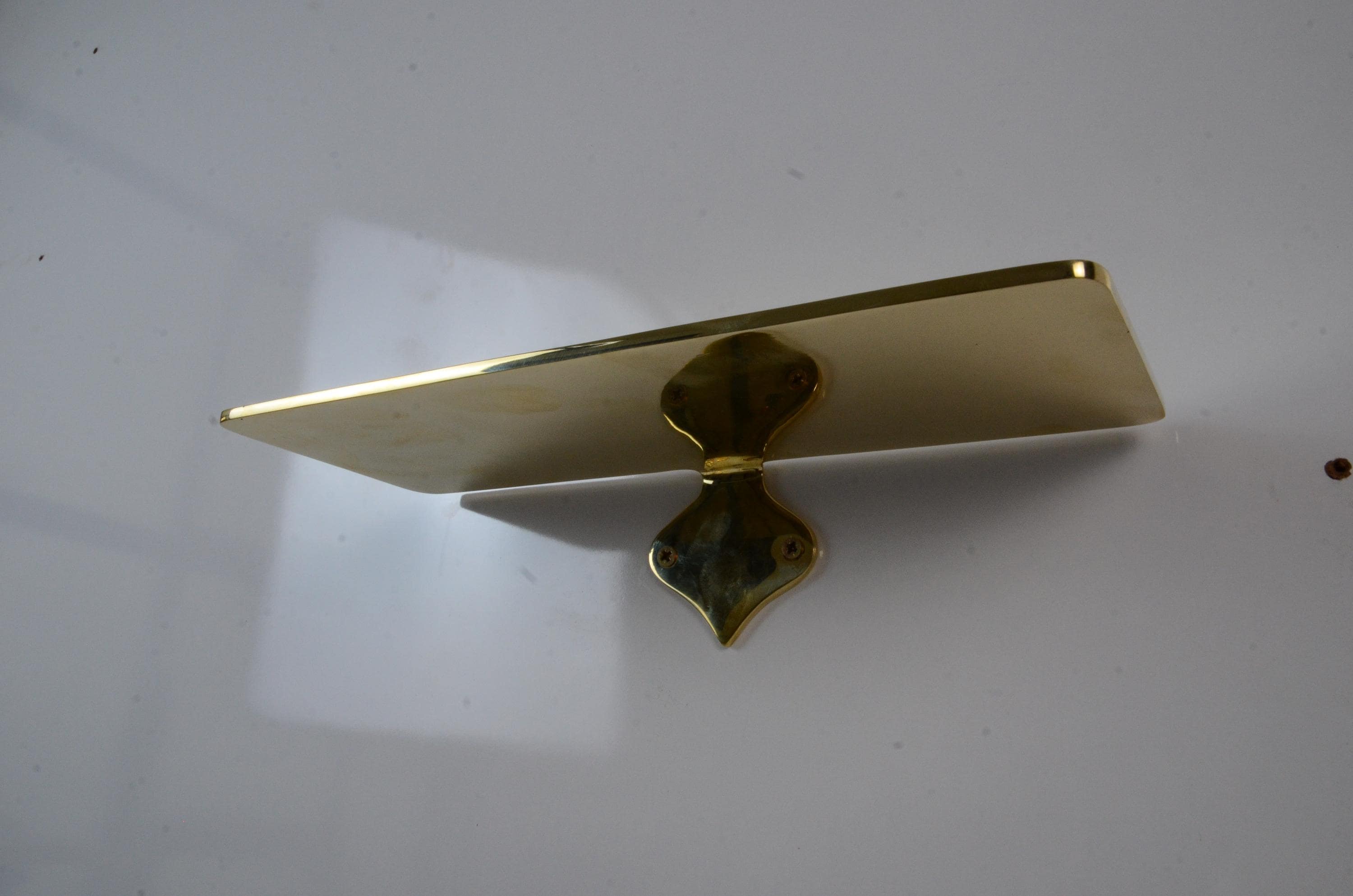 Unlacquered Brass Floating Shelf, Handcrafted Brass Shelving, Solid ...