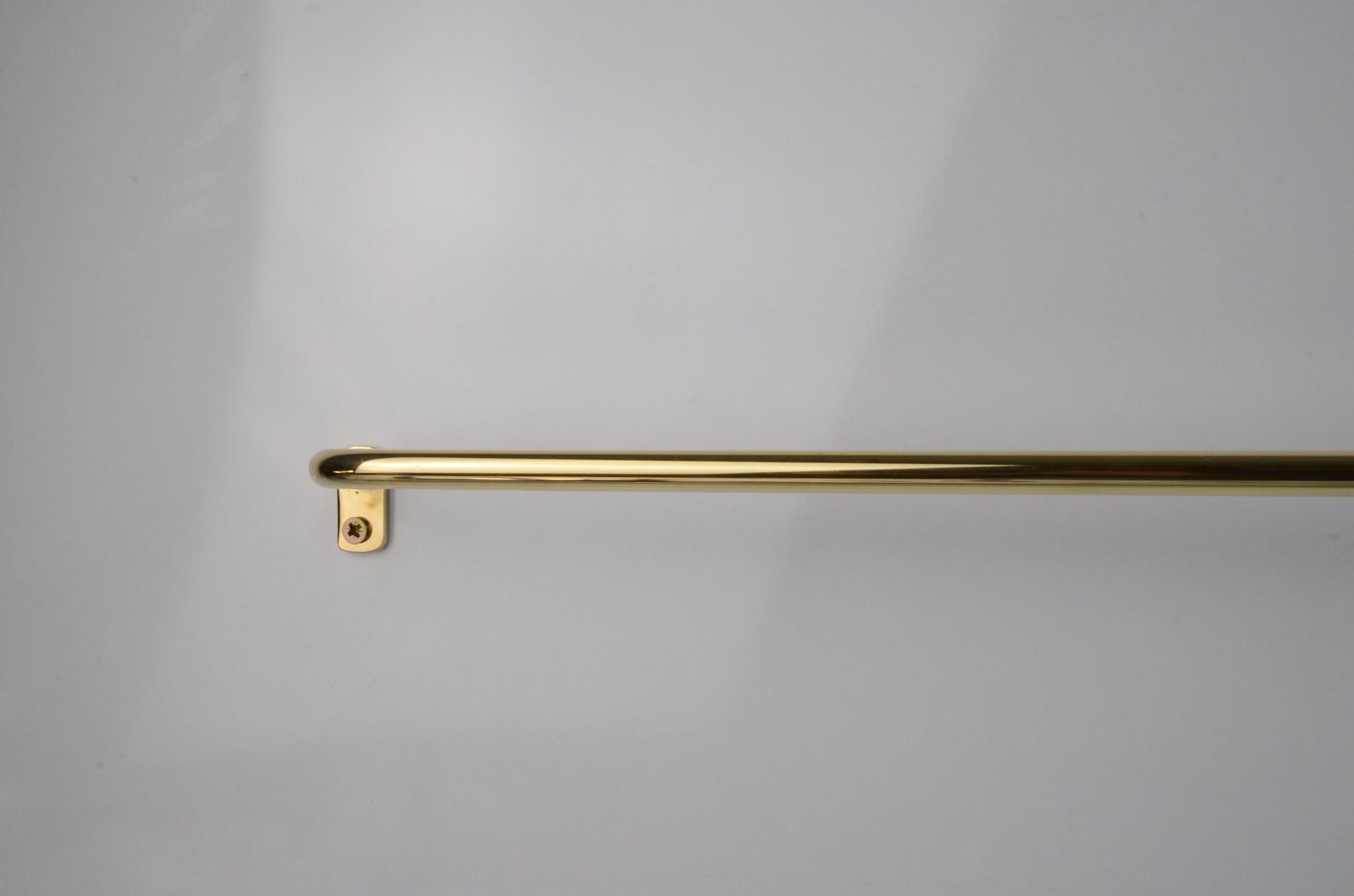 Thin Brass Cafe Curtain Rod, French Return Drapery Pole - Etsy