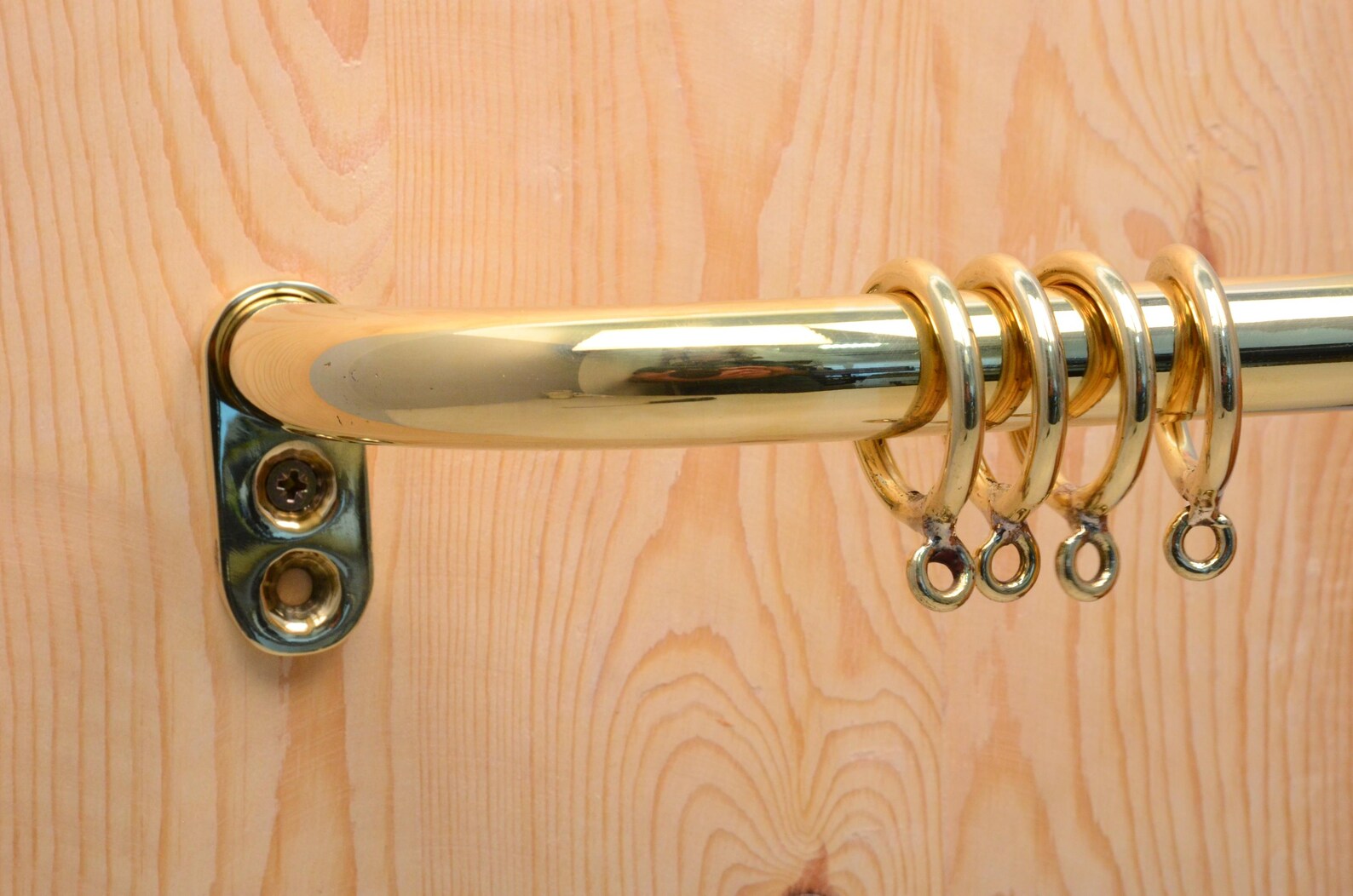 Unlacquered Solid Brass Cafe Curtain Rod, French Return Design - Etsy