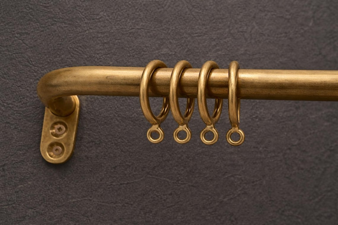 Brass French Return Curtain Rodnull