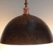 Handcrafted Copper Pendant Light Dome Shaped, 18 Diameter, Rustic ...