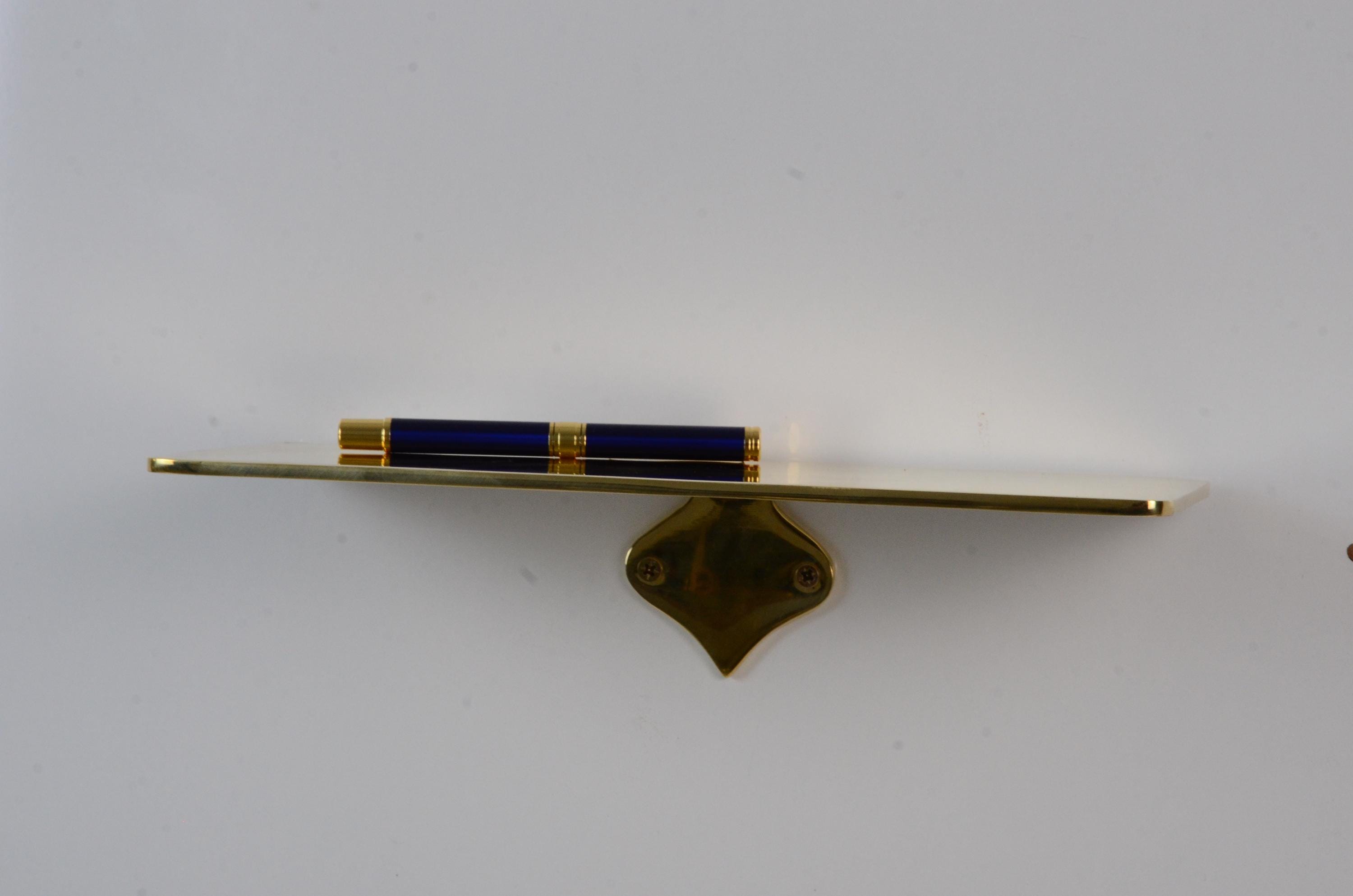 Unlacquered Brass Floating Shelf, Handcrafted Brass Shelving, Solid ...