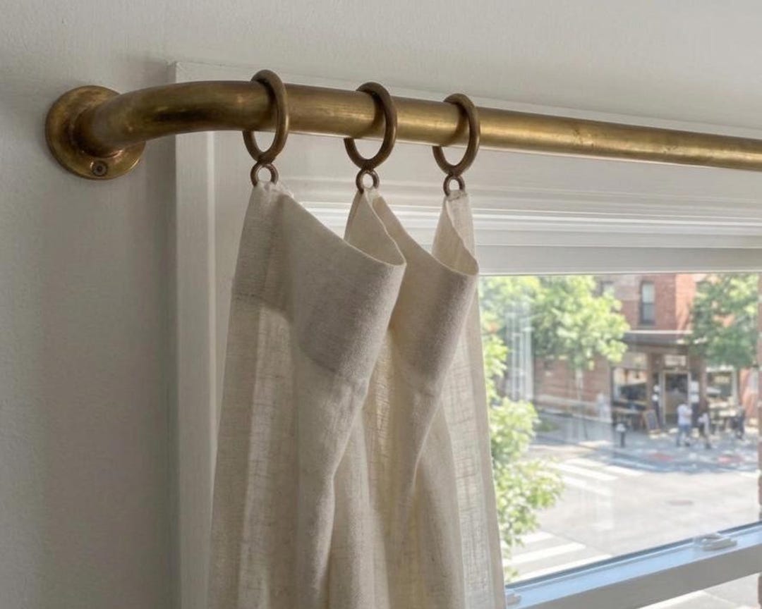 Brass French Return Curtain Rod