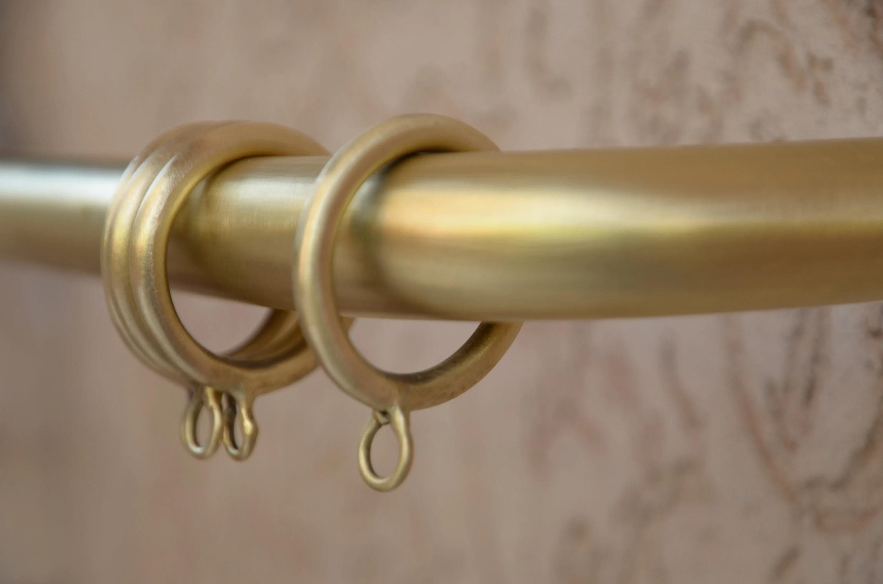 Brass French Return Curtain Rodnull