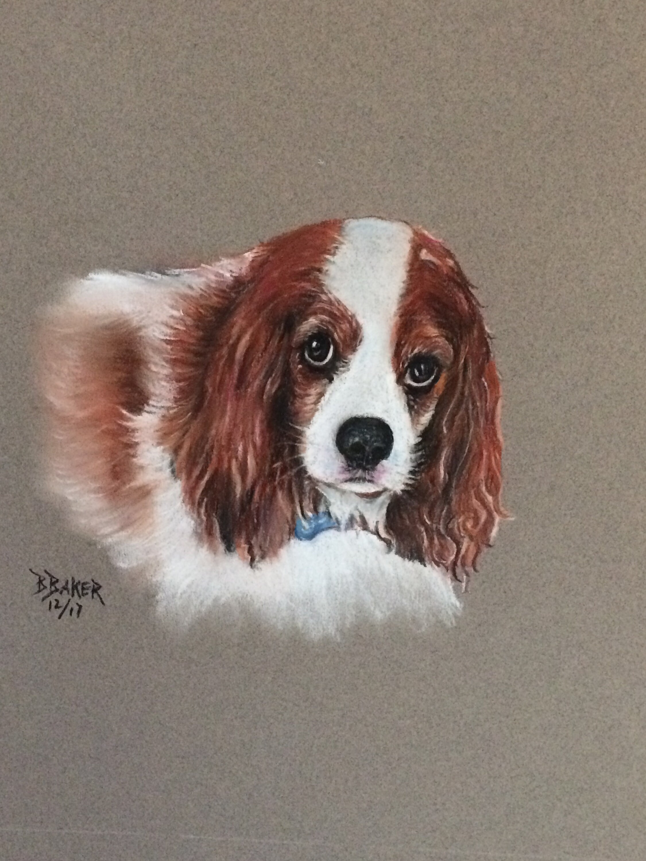 Custom Dog Portrait Soft Pastel on paper-11x17 image matted - Etsy.de