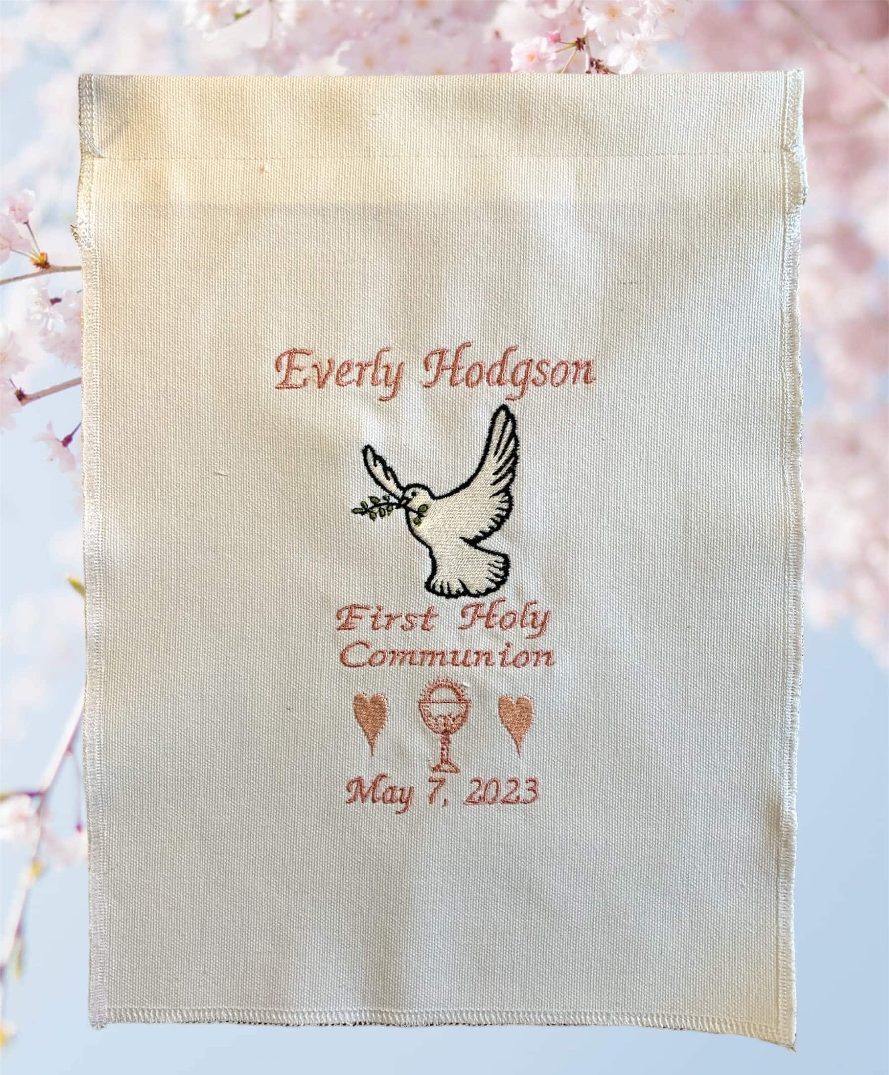 First Holy Communion Embroidered Pew Banner - Etsy