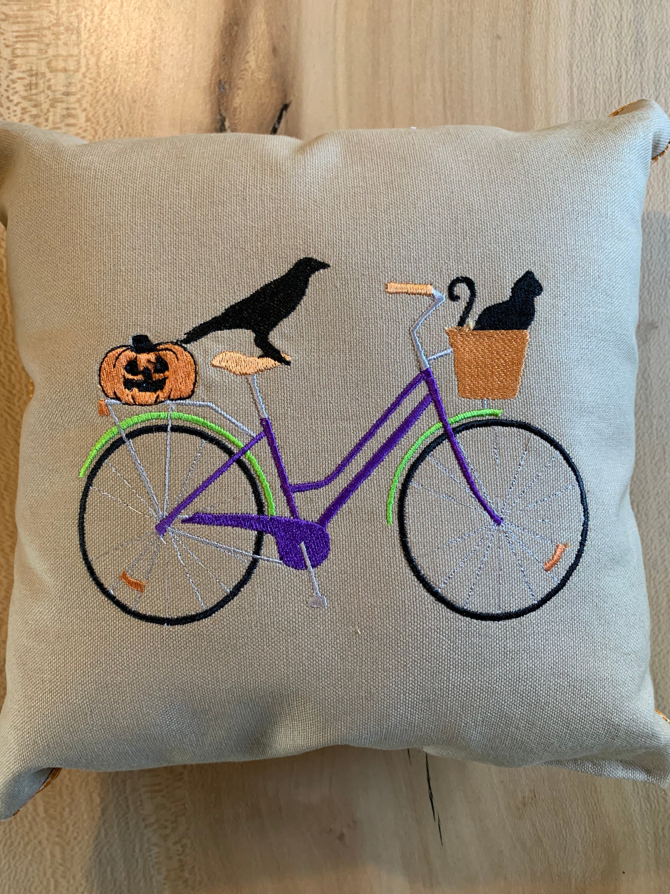 Halloween Friends on a Bike / Halloween Bike / Halloween Decor / Crow ...