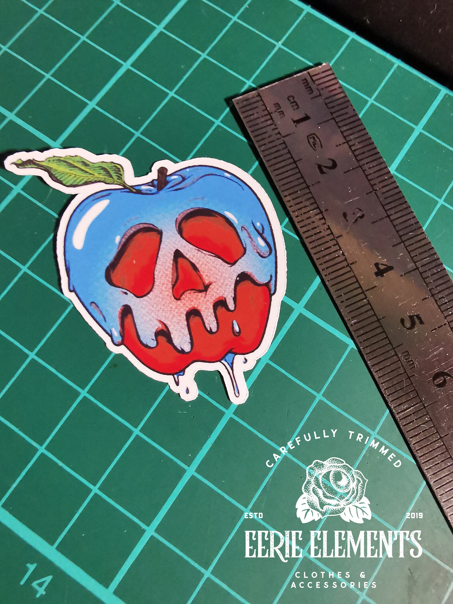 Poison Apple Skull Sticker | Etsy