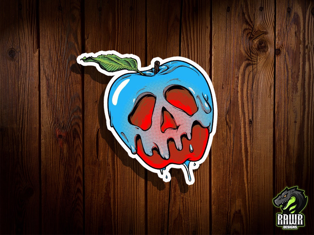 Poison Apple Skull Sticker - Etsy