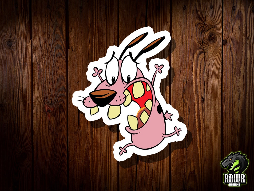 Courage the Cowardly Dog Sticker - Etsy