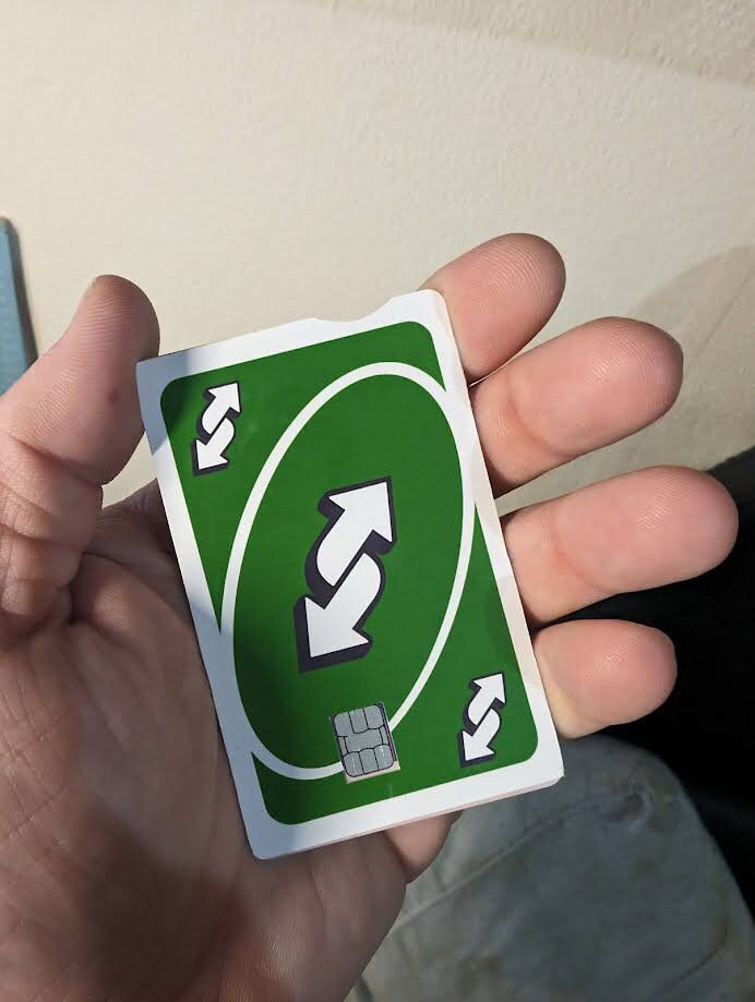 UNO Reverse Card Sticker for Credit Cards - Etsy