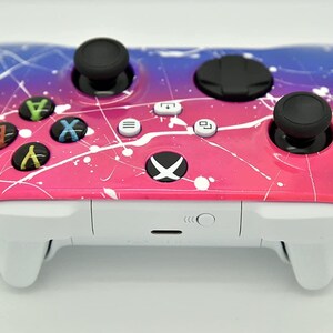 Hot Pink & Blue Hand Airbrushed Fade Wireless Xbox Series X/S + Xbox ...