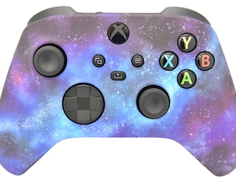 Hot Pink & Blue Hand Airbrushed Fade Wireless Xbox Series X/S Xbox One ...