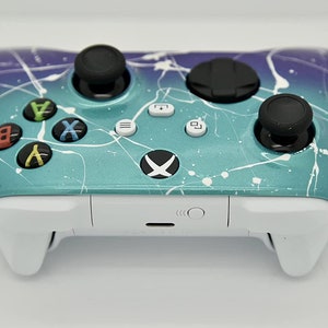Teal & Purple Hand Airbrushed Wireless Xbox Series X/S Xbox One Custom ...