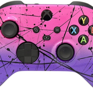 Pink & Purple Hand Airbrushed Wireless Xbox Series X/S + Xbox One ...