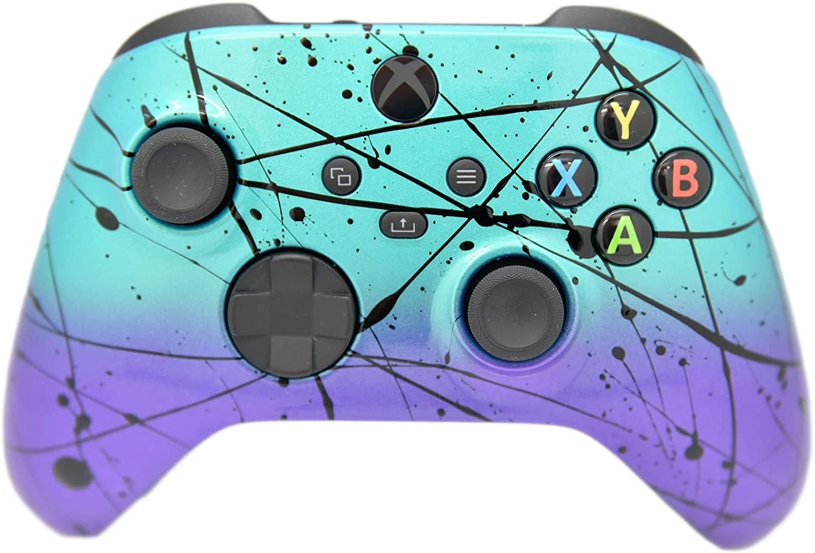Teal & Purple Hand Airbrushed Wireless Xbox Series X/S Xbox - Etsy