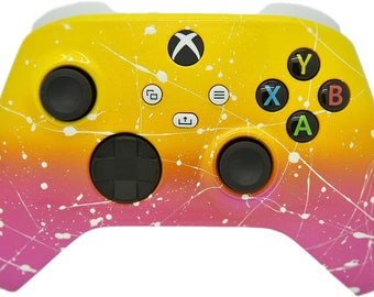 Hot Pink & Blue Hand Airbrushed Fade Wireless Xbox Series X/S Xbox One ...