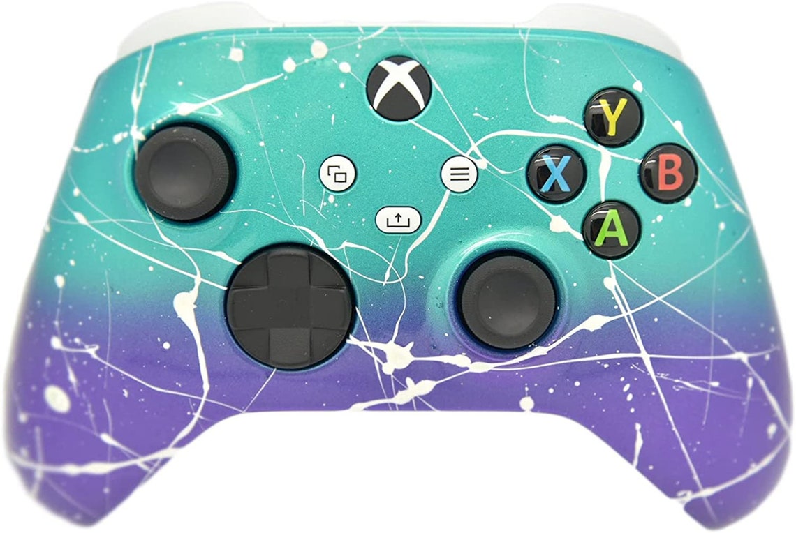 Teal & Purple Hand Airbrushed Wireless Xbox Series X/S Xbox - Etsy