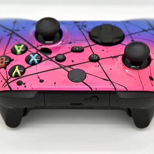 Hot Pink & Blue Hand Airbrushed Fade Wireless Xbox Series X/S + Xbox ...