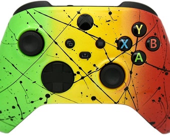 Hot Pink & Blue Hand Airbrushed Fade Wireless Xbox Series X/S Xbox One ...