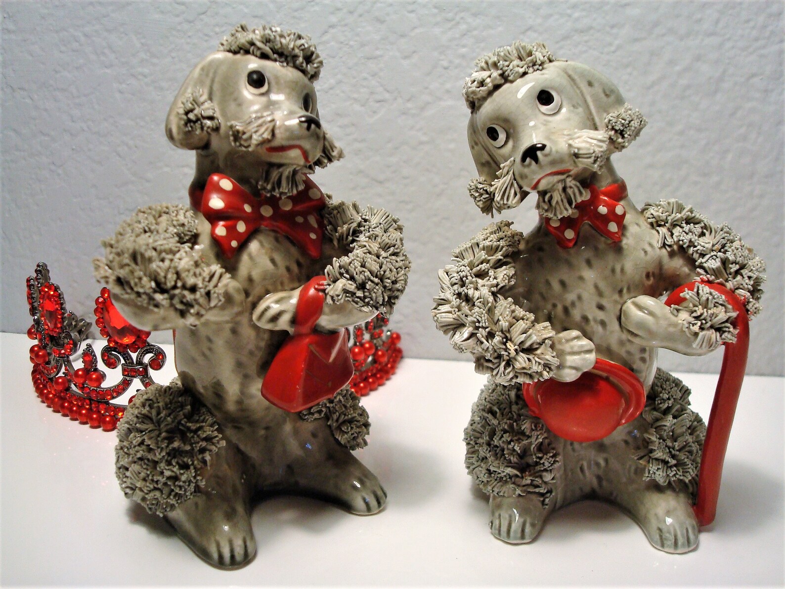 Vintage GRAY SPAGHETTI POODLES Gray Spaghetti Glaze Poodle | Etsy